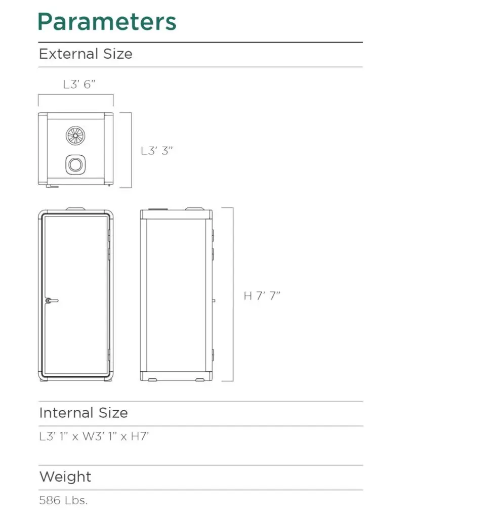Office Phone Booth Dimensions - ClarityCastle Office pods